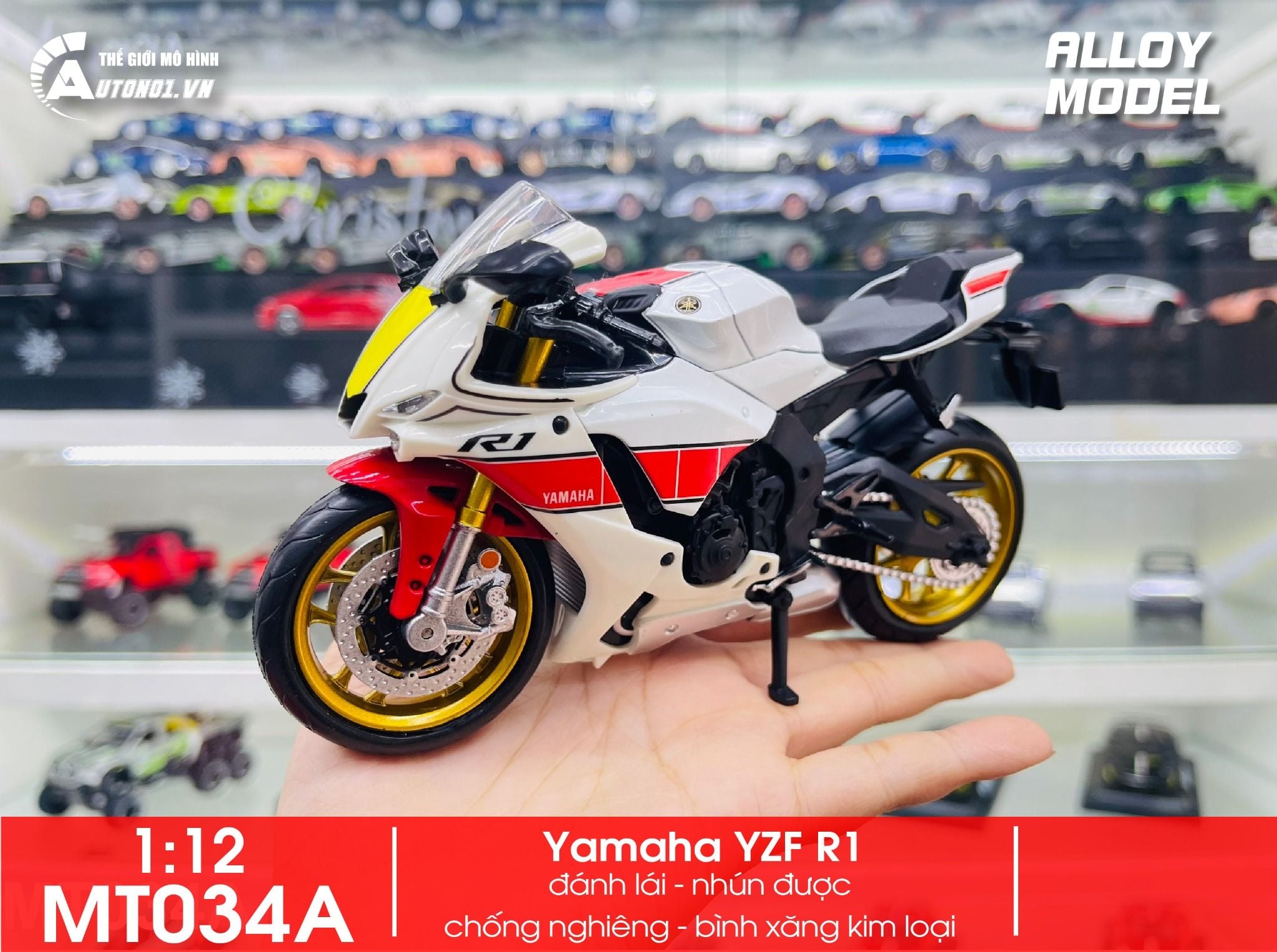Mô hình xe Yamaha Yzf R1 tỉ lệ 1:12 Alloy Model MT034 – Cửa Hàng Mô ...