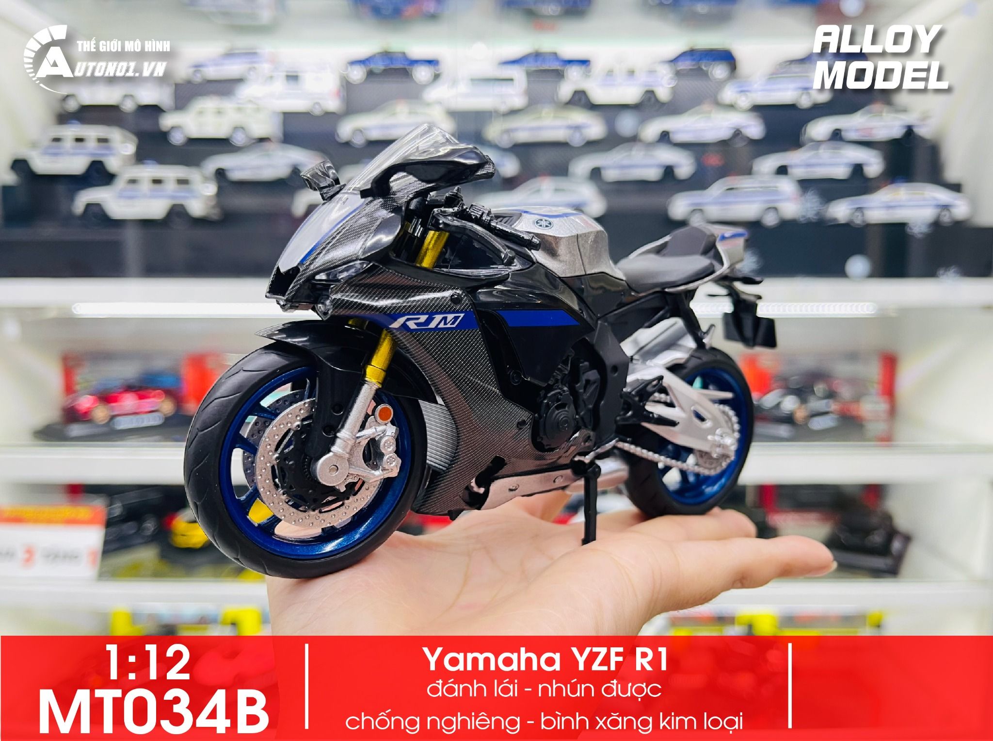 Mô hình xe Yamaha Yzf R1 tỉ lệ 1:12 Alloy Model MT034 – Cửa Hàng Mô ...