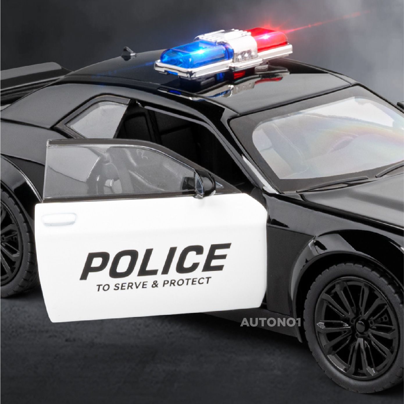 Mô hình xe Dodge Challenger SRT Hellcat Police full open tỉ lệ 1:24 Ji ...