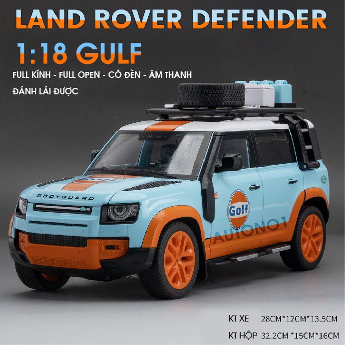 Mô hình xe Land Rover Defender 110 Gulf Camel Cup full open - full kín ...
