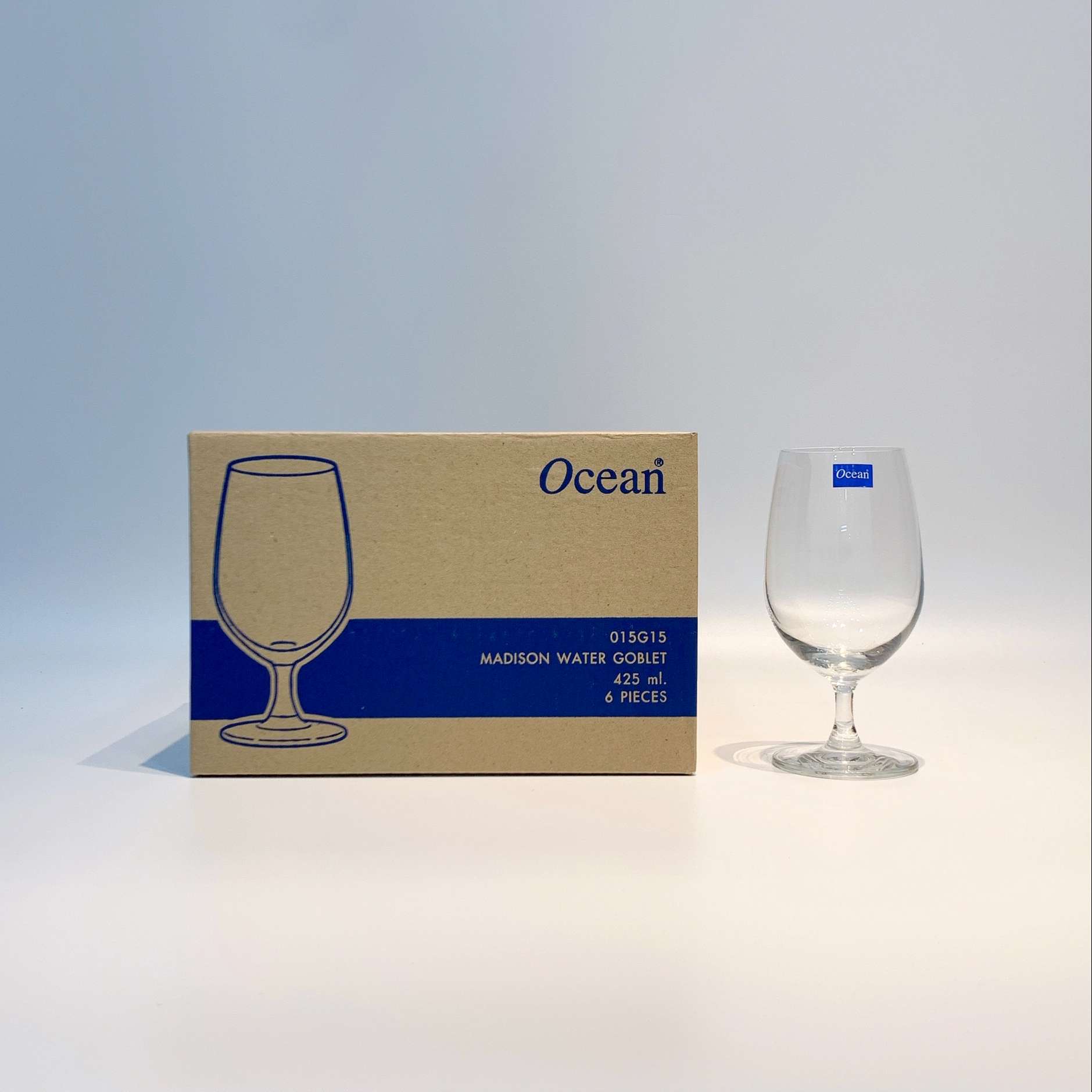Bộ 6 cốc Thủy tinh Ocean Madison Water Goblet 015G15