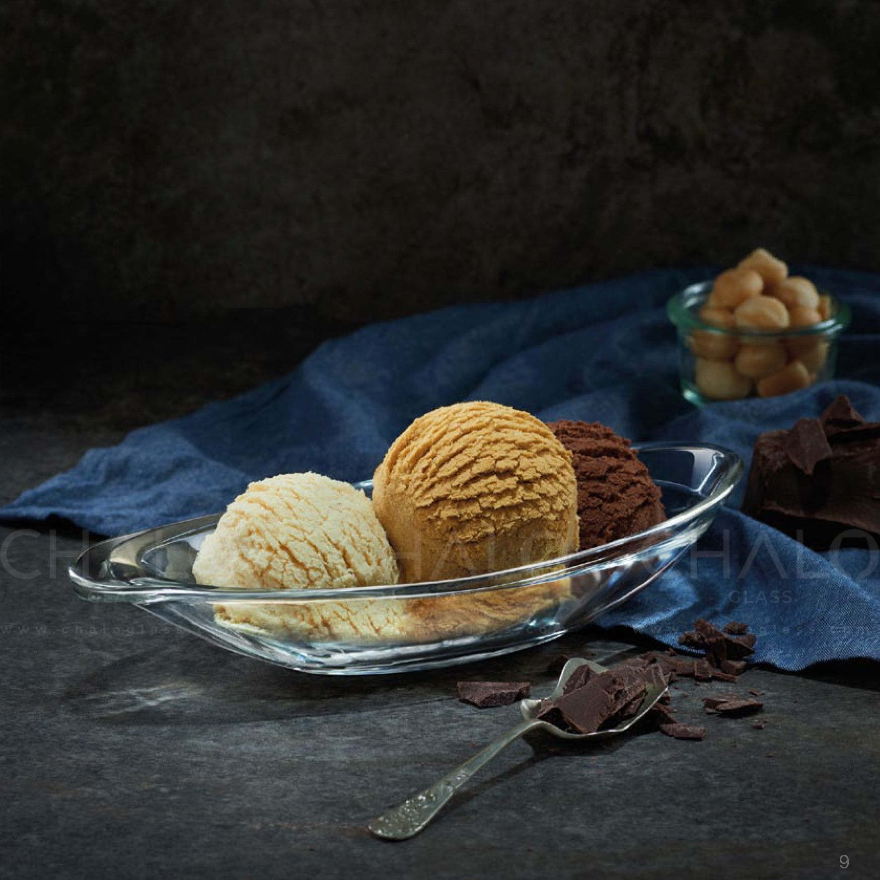 Đĩa thuyền thủy tinh Ocean kem Delight Banana Split