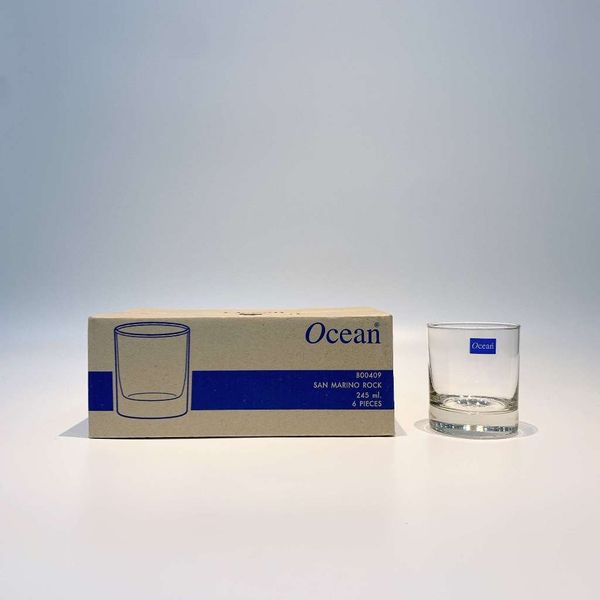 Bộ 6 cốc Thủy tinh Ocean Lùn san mario B00411 - 290 ML