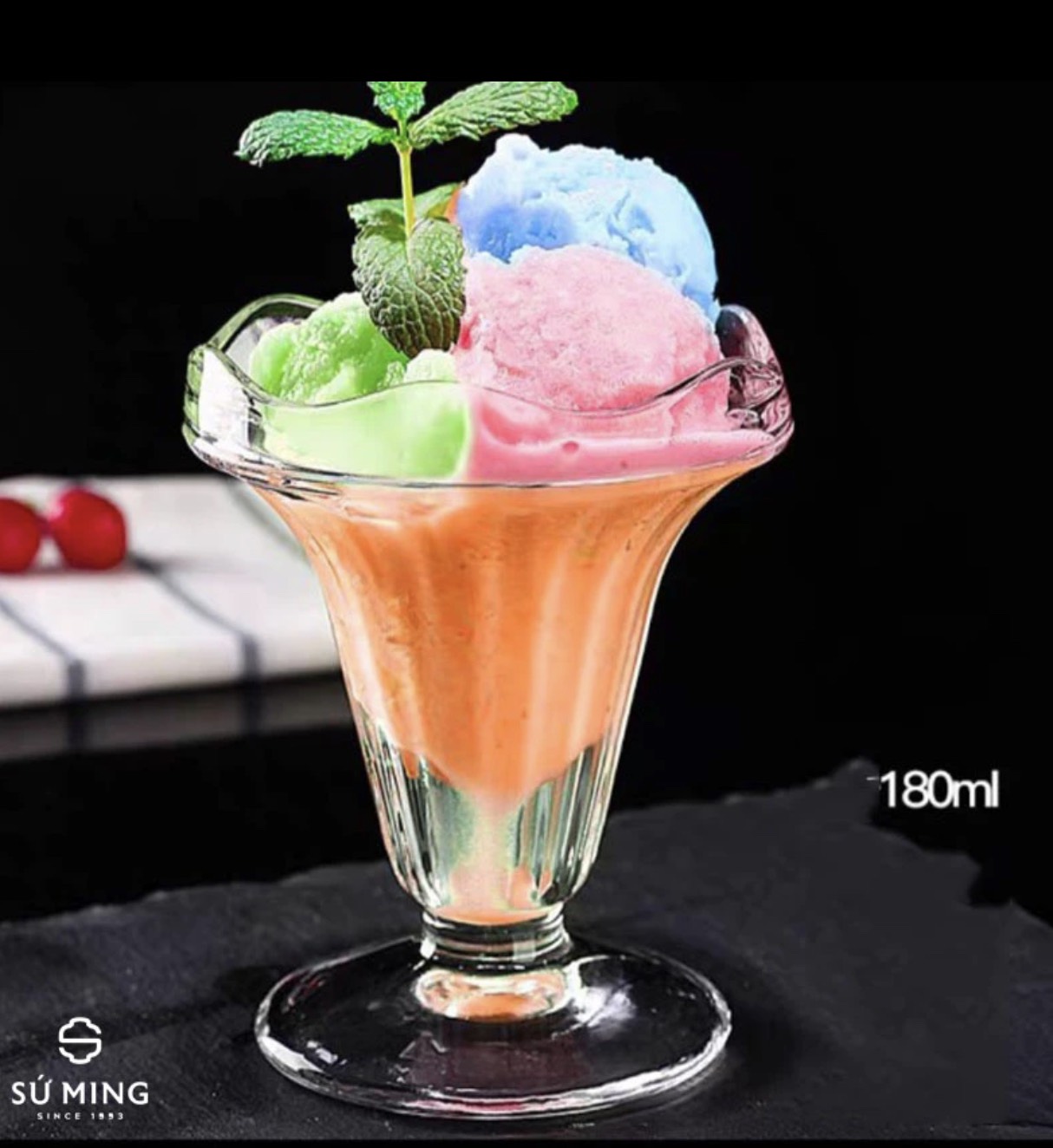 Bộ 6b Ly kem Thủy tinh cao cấp IC05