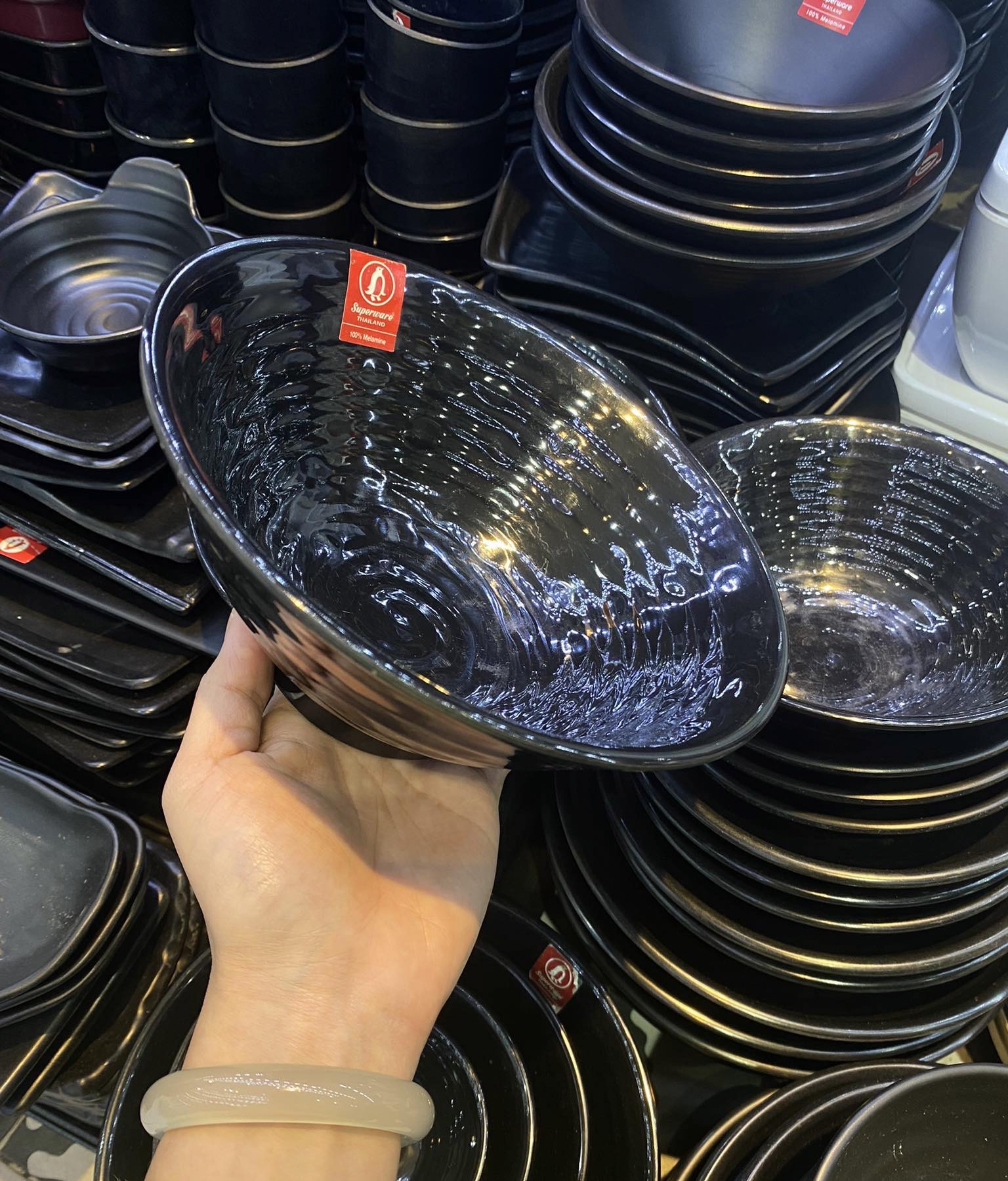 Tô súp có vân đen bóng dáng Nhật Superware