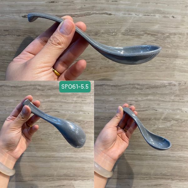 Thìa cơm Muỗng súp Melamine Superware màu ghi đậm