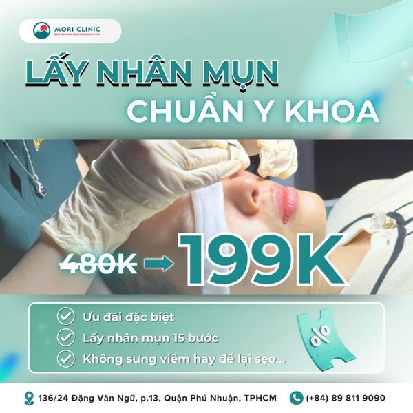Voucher Lấy Nhân Mụn Chuẩn Y Khoa tại Mori Clinic - Chỉ Còn 199K ...