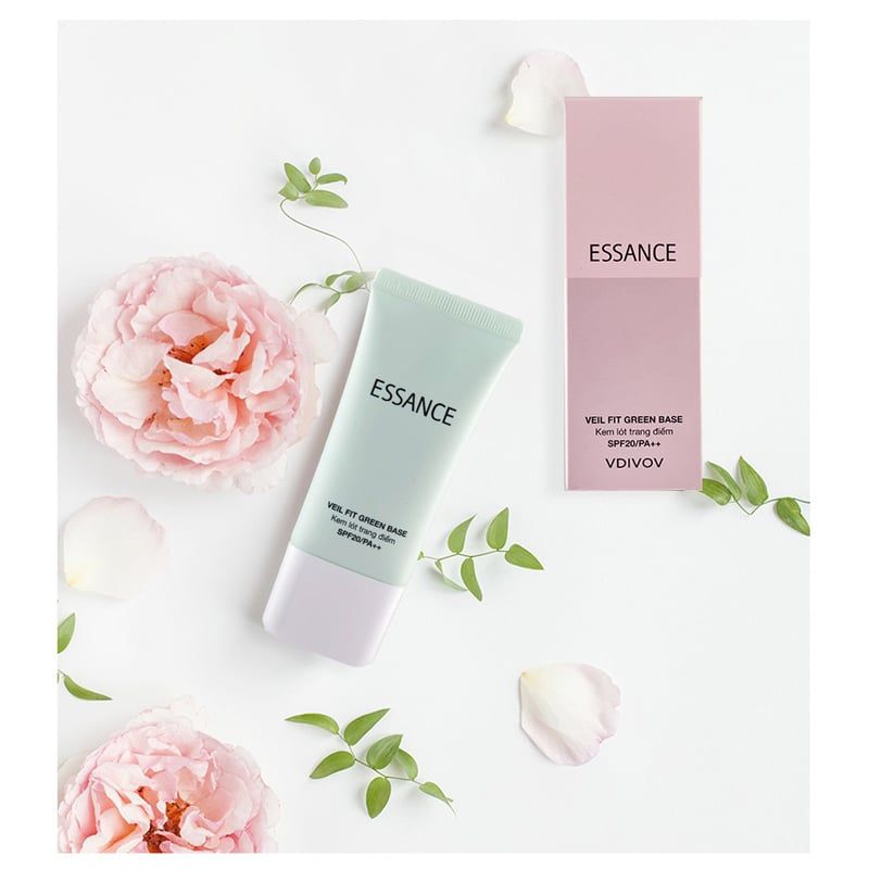 Combo Kem Lót Hiệu Chỉnh Sắc Da Kiểm Soát Dầu Essance Veil Fit Green B ...