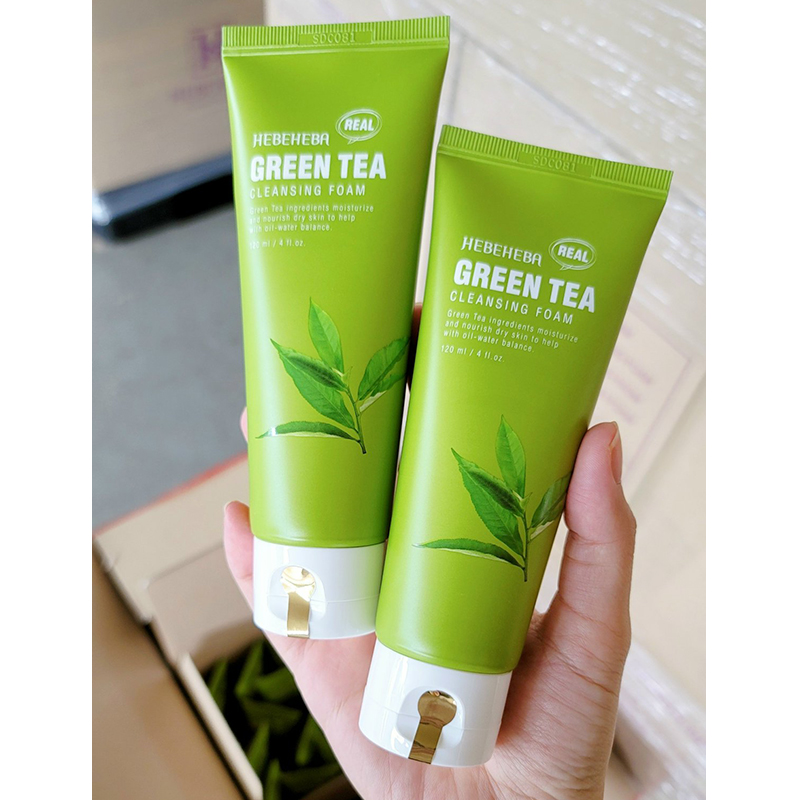 (HSD: 4.2025) Sữa Rửa Mặt Cho Da Hỗn Hợp Chiết Xuất Trà Xanh Hebeheba – Vstyle.vn