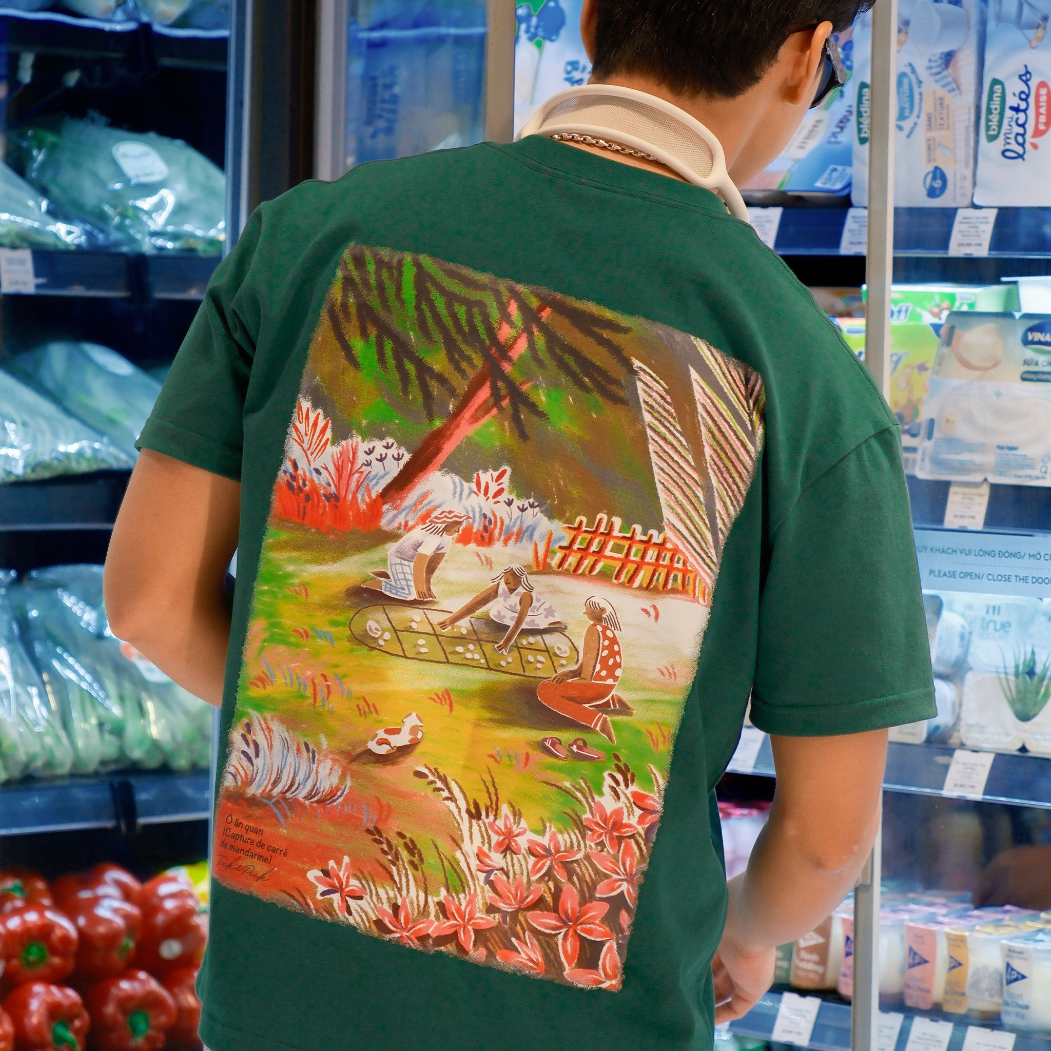 Áo Thun In Hình Chủ Đề "Ô Ăn Quan" - Mandarin Square Capturing T-shirt ...