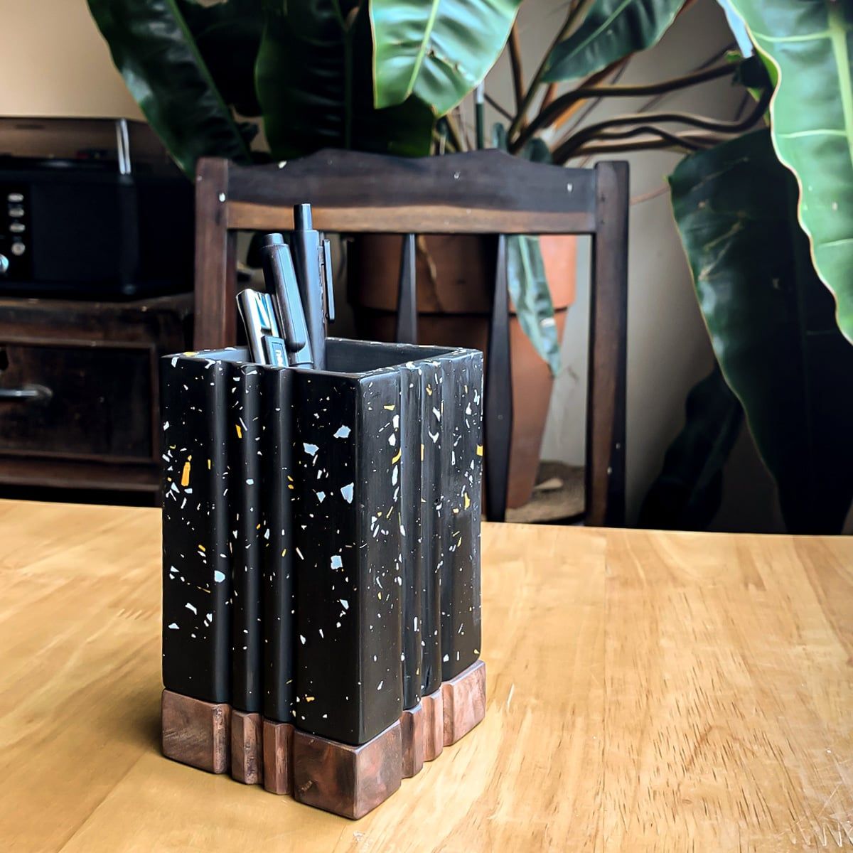 Lọ Bút Hai Tầng Jesmonite Brick - Jesmonite Double-deck Pen Holder ...