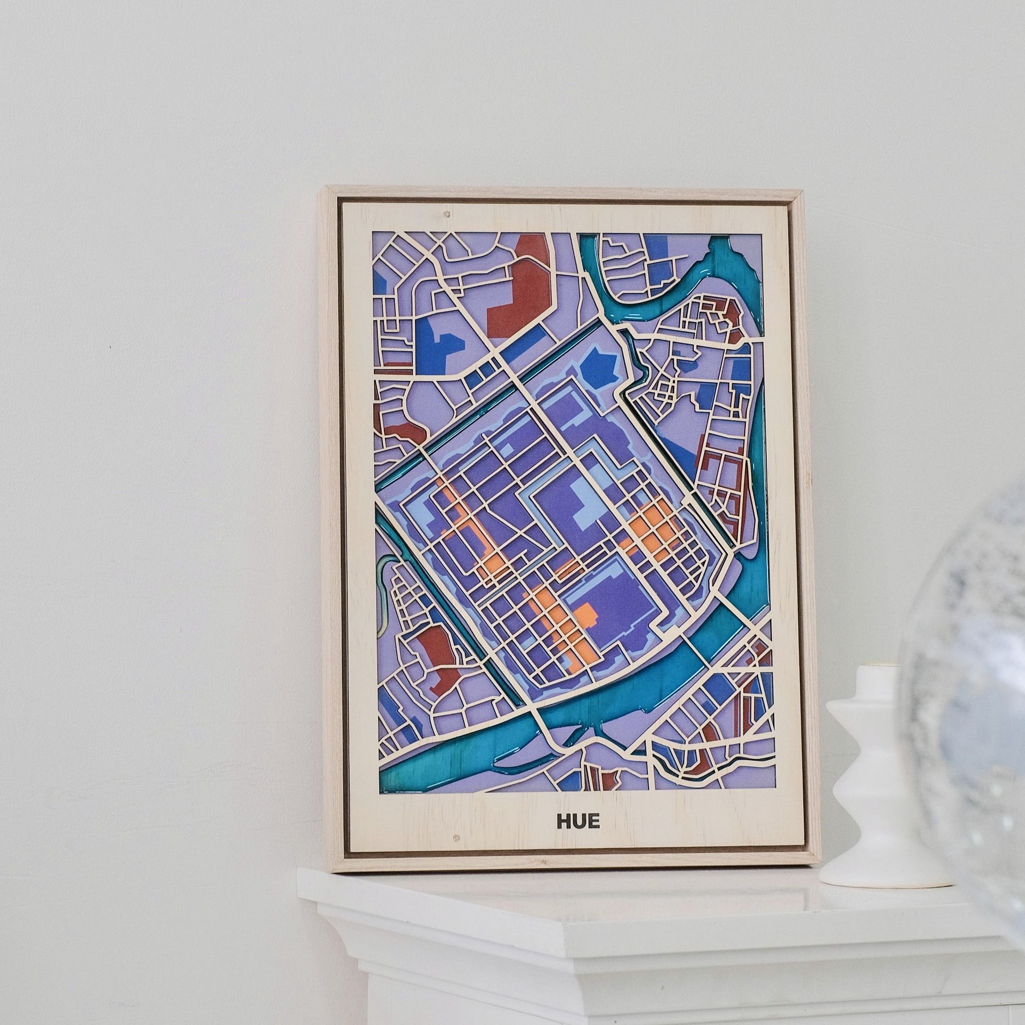 Bản đồ Huế in gỗ – The Craft House