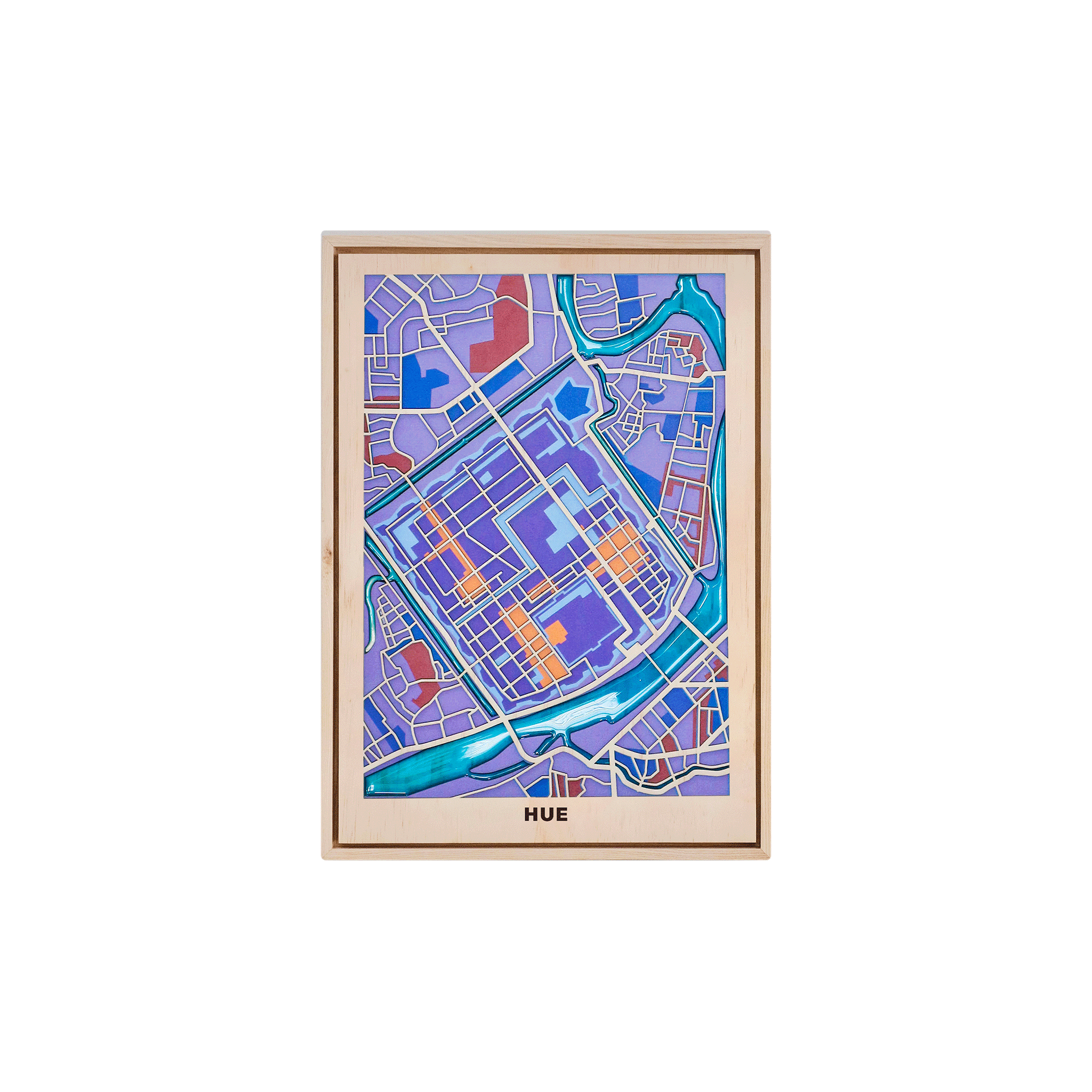 Bản đồ Huế in gỗ – The Craft House