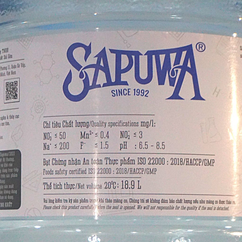 Nước SAPUWA 19L Tinh Khiết Bình Úp Chính Hãng | The Water MAN