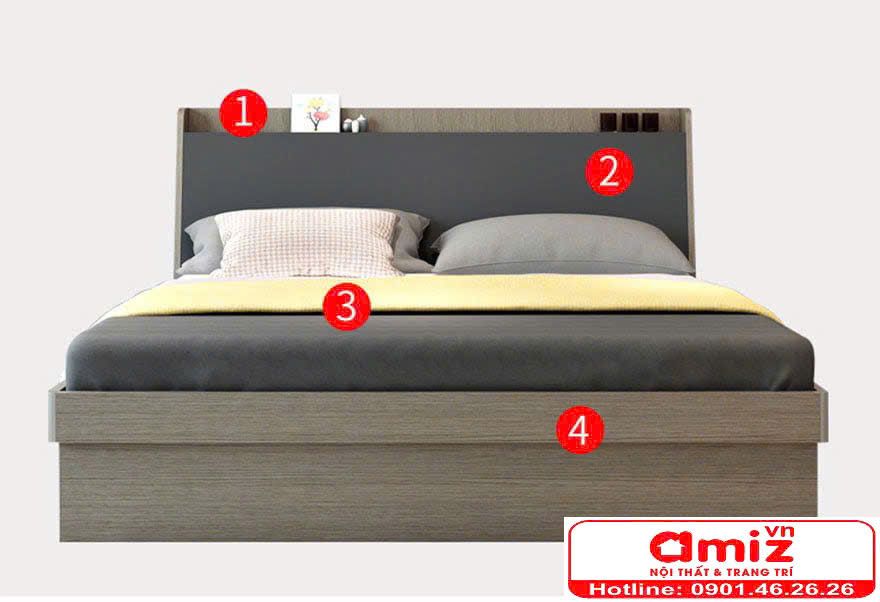 Giường ngủ gỗ MDF thiết kế sang trọng hiện đại AMIZ-002 – AMIZ.VN ( nội thất & trang trí )