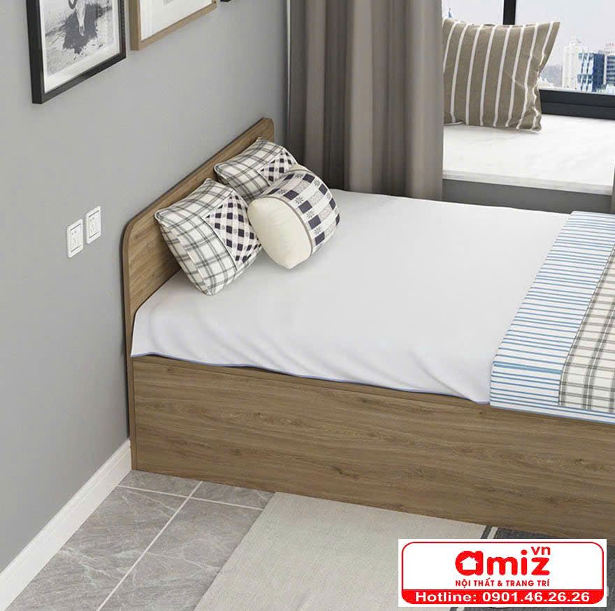 Giường đơn bằng gỗ công nghiệp thiết kế đơn giản AMIZ-004 – AMIZ.VN ( nội thất & trang trí )