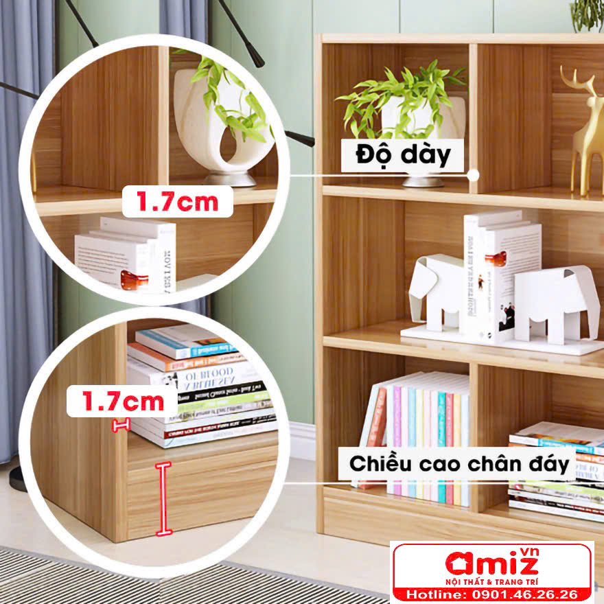 Kệ giá sách đứng gia đình bằng gỗ AMIZ-002 – AMIZ.VN ( nội thất & trang trí )