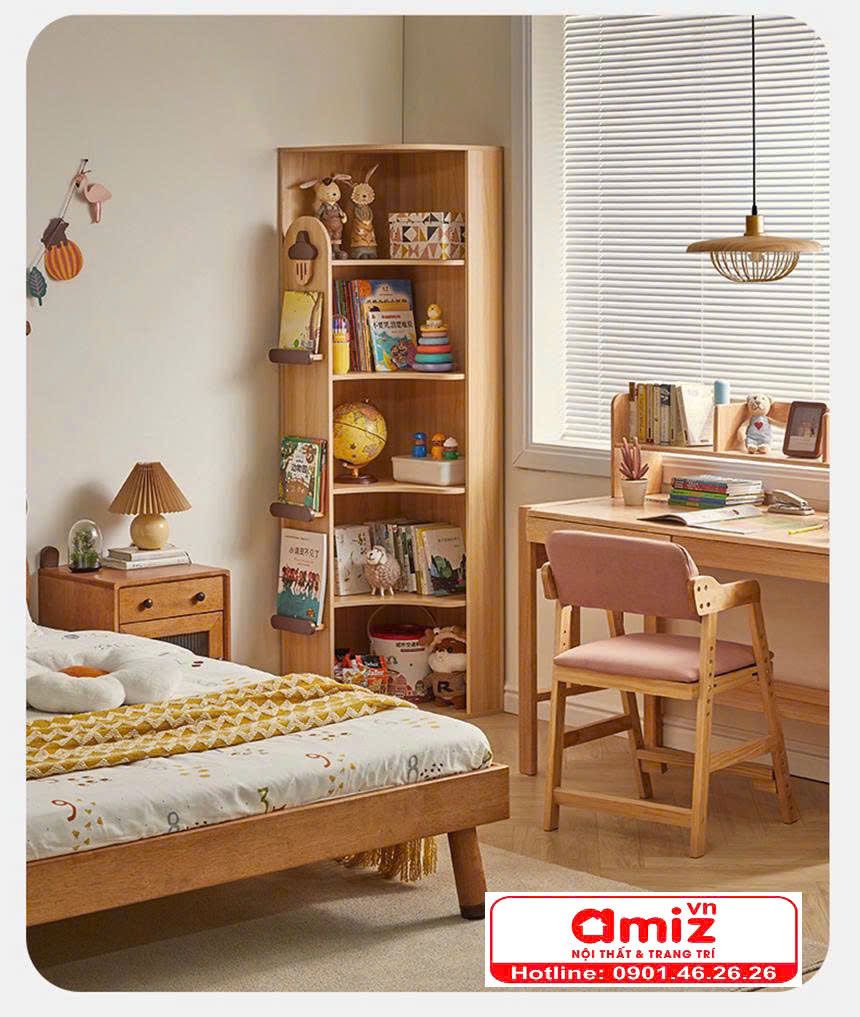 Kệ sách nghệ thuật góc tường ấn tượng AMIZ-010 – AMIZ.VN ( nội thất & trang trí )