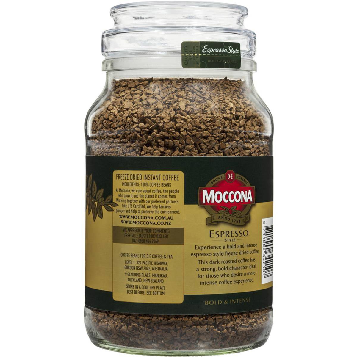 Cafe Hòa Tan MOCCONA ESPRESSO số 10 Lọ 400g