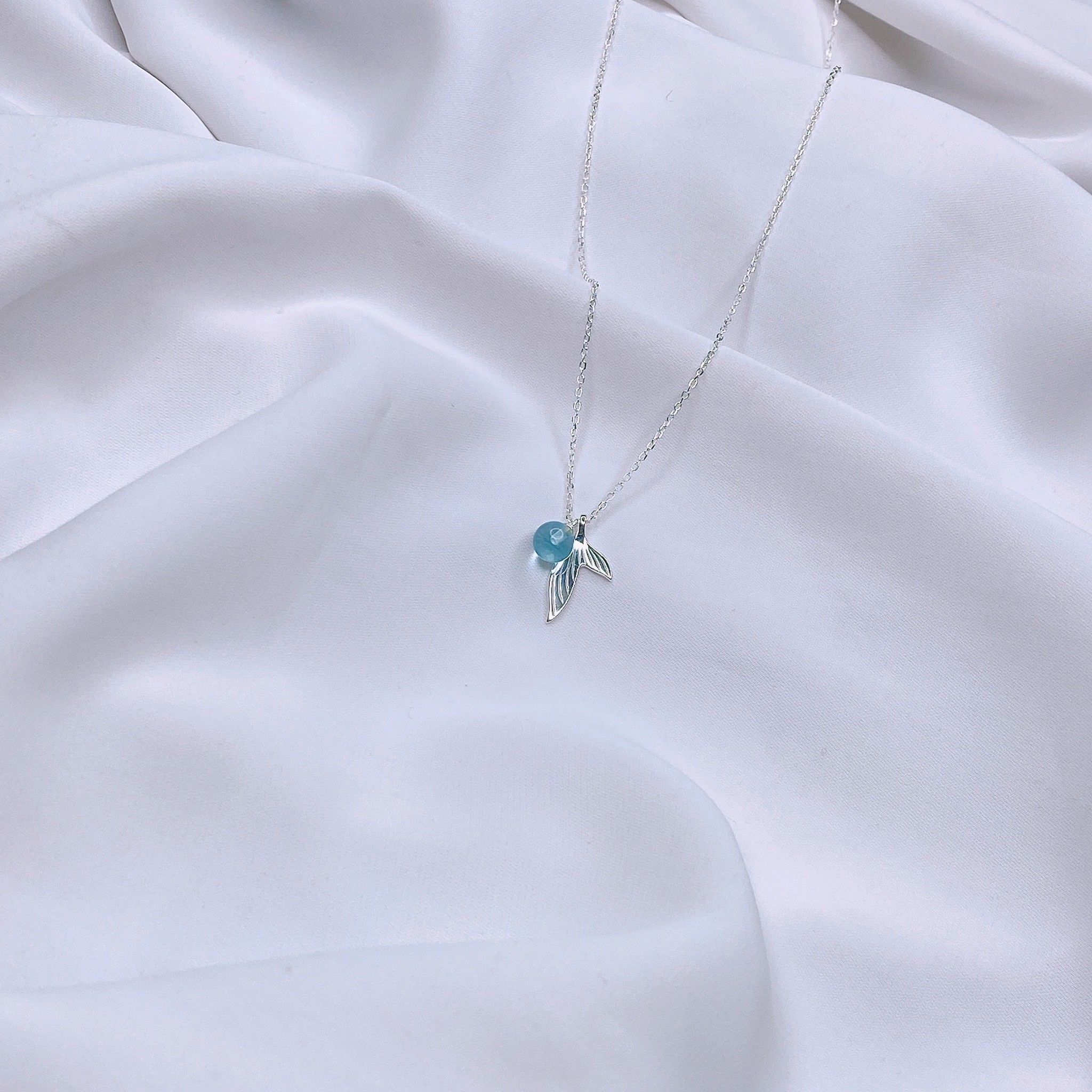 Dây chuyền đuôi cá đá xanh ...