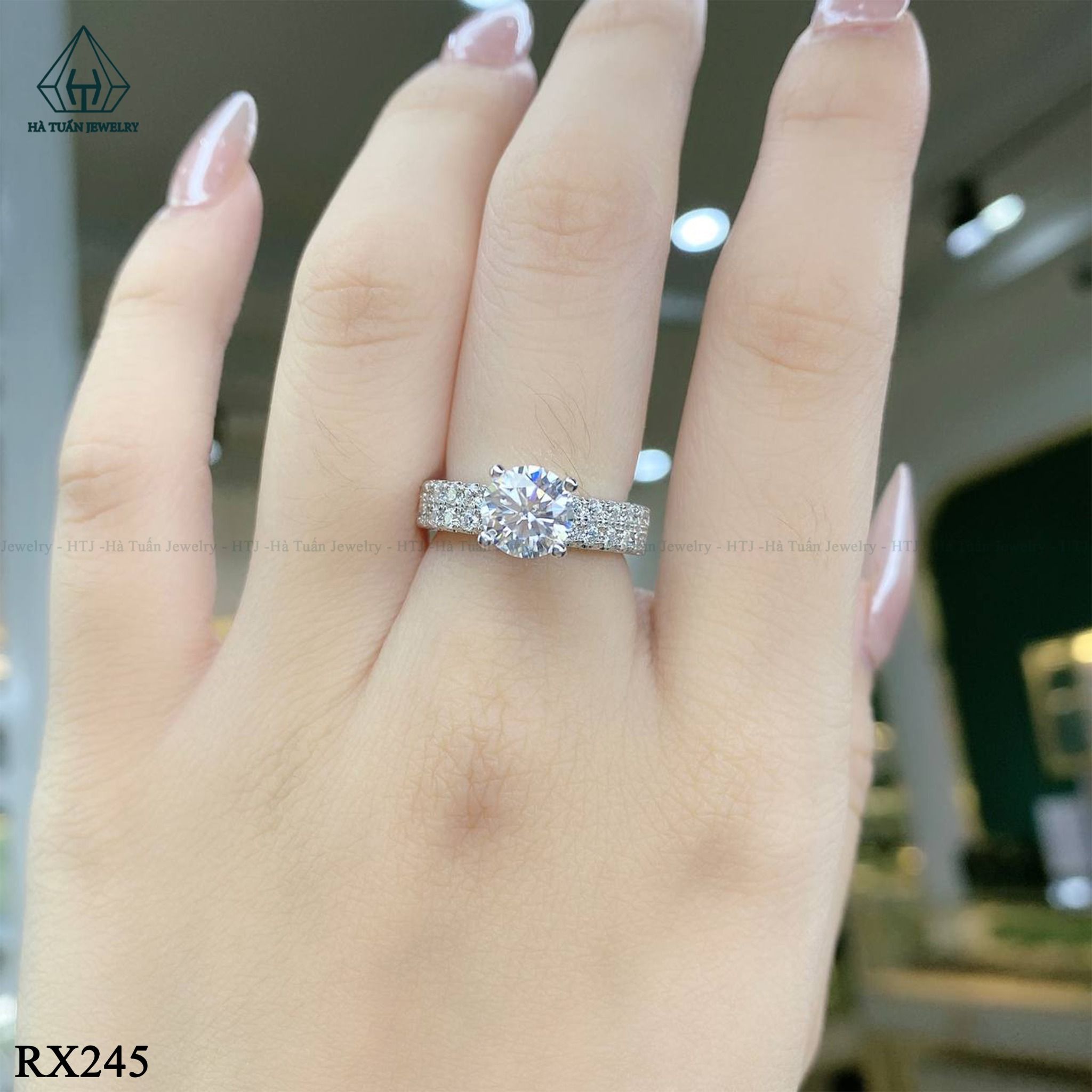 Nhẫn nữ xi RX245 FULL MOIS 7mm