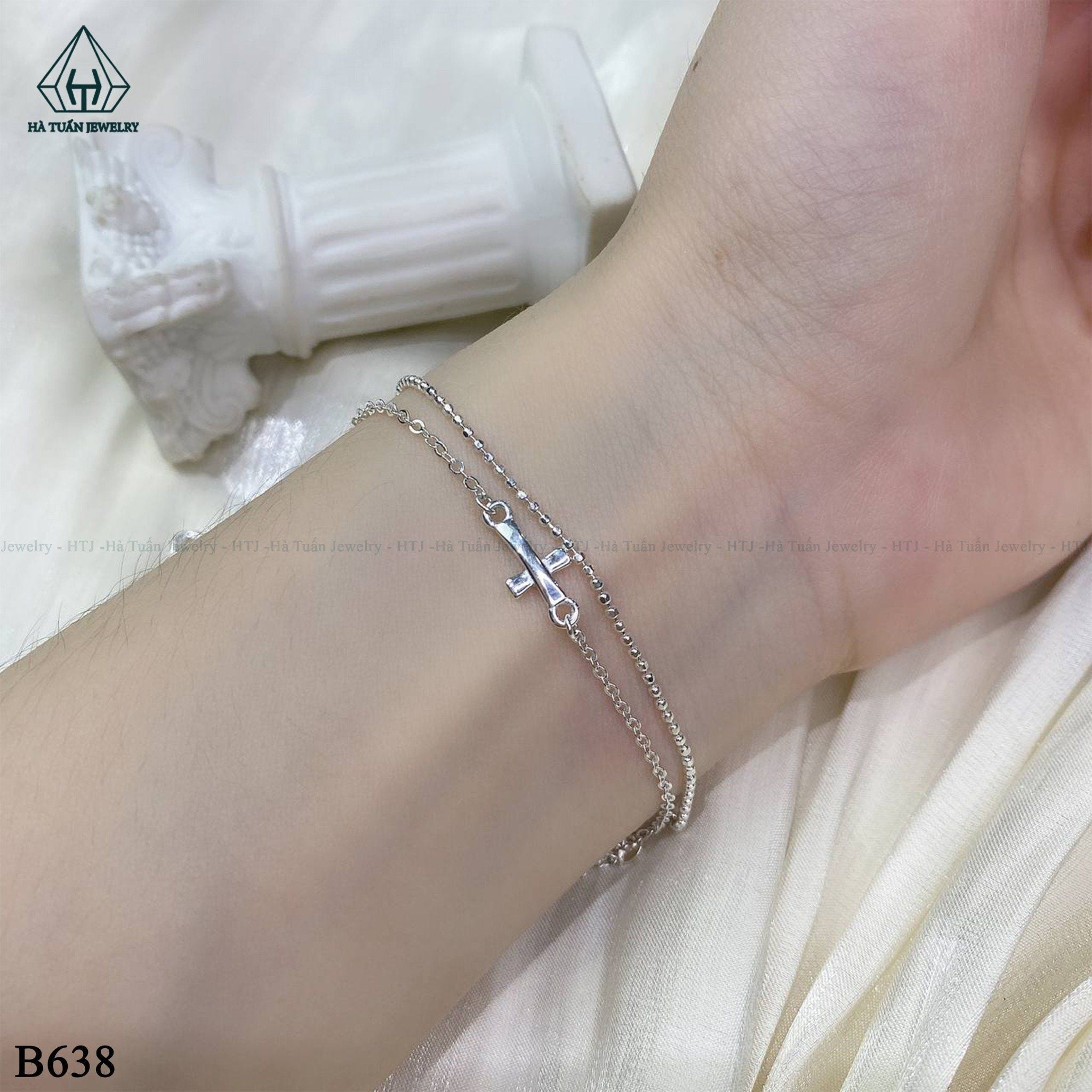 Lắc tay thánh giá đôi B638