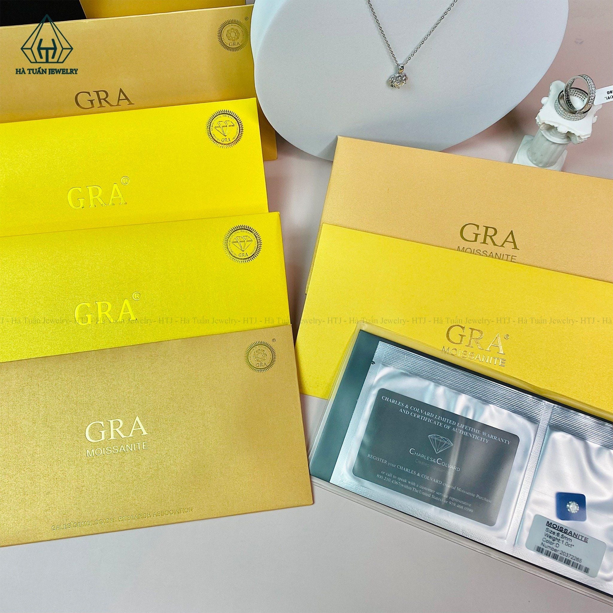 Moissanite trắng 57 giác – Hà Tuấn Jewelry