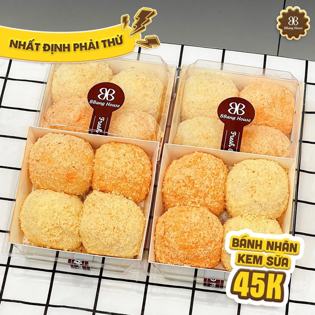 Bánh nhân kem sữa – BBang House - Tiệm Bánh & Cafe
