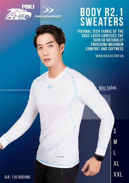 Áo body Riki kompat trắng – Shop thể thao Thái Hiền tại Bình Dương