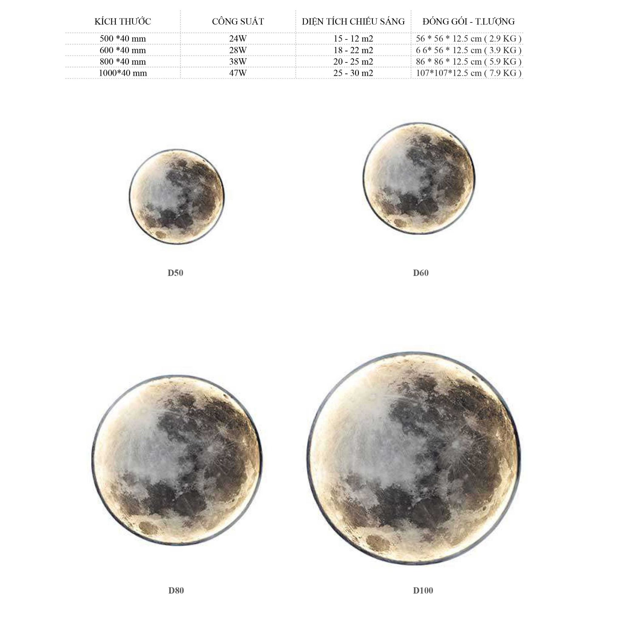 Đèn treo mặt trăng Xdaily - XDAILY
