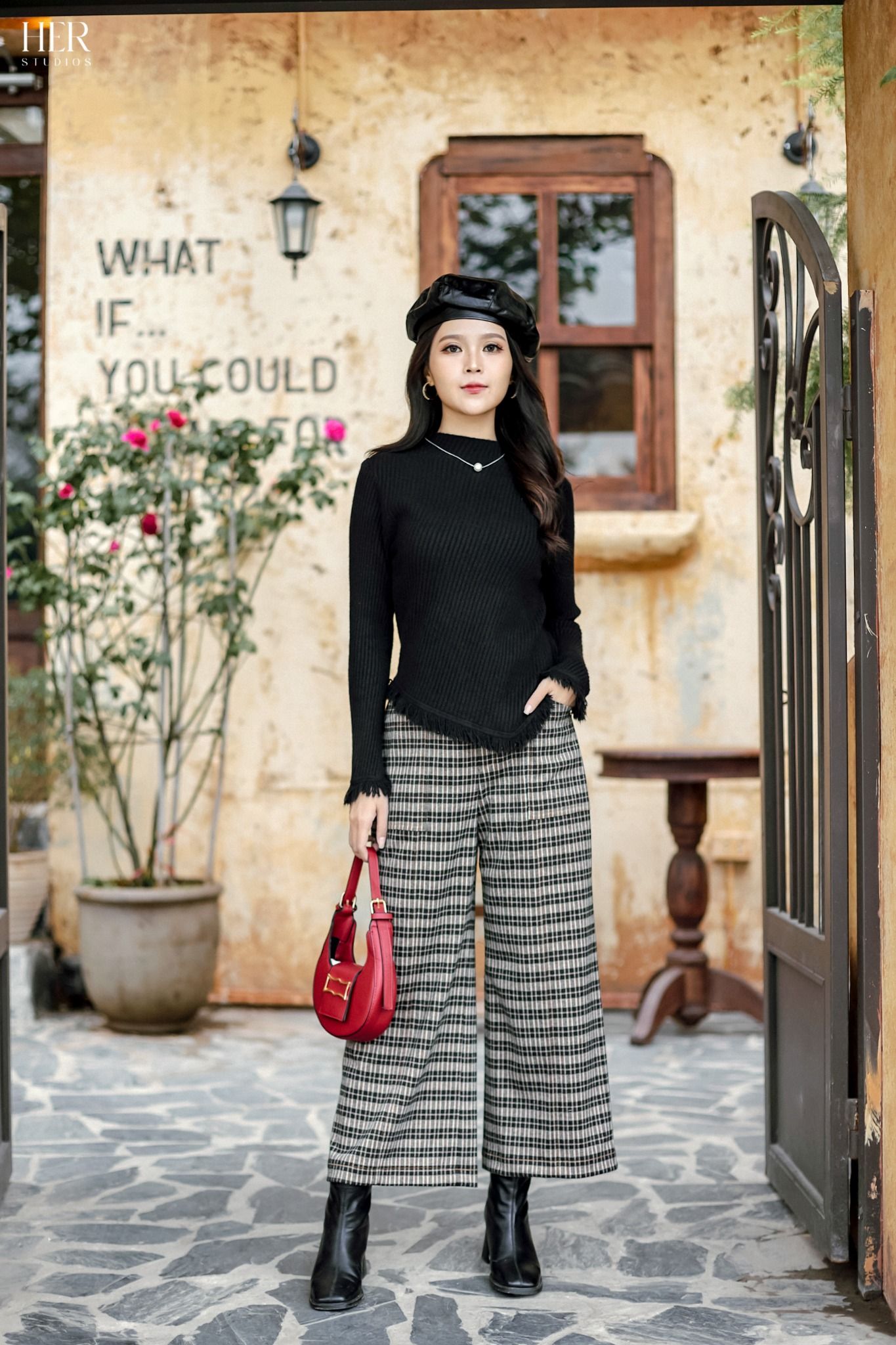 Áo gân gấu tua rua kem – her-studios