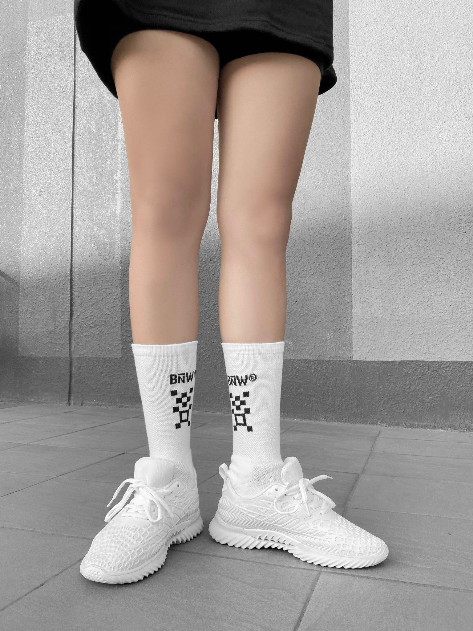 Bɴ̅W®Iconic Crew Socks – BLACK ɴ̅ WHITE®