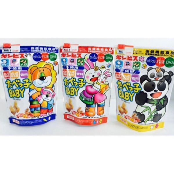 Bánh qui hình thú bổ sung DHA vị khoai tây (Nhật) 1 túi 54g