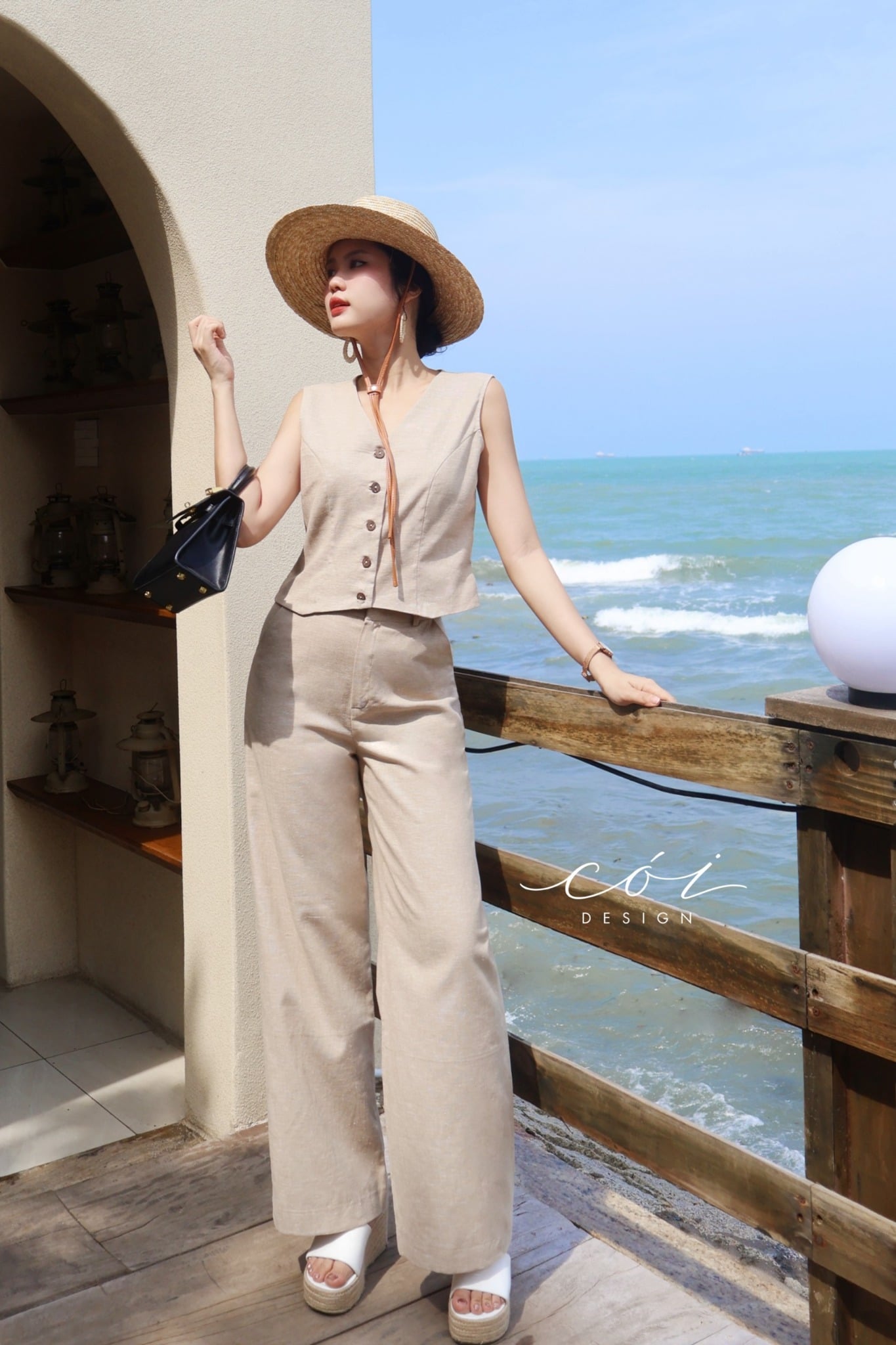 Set áo gile quần dài linen Cói Design