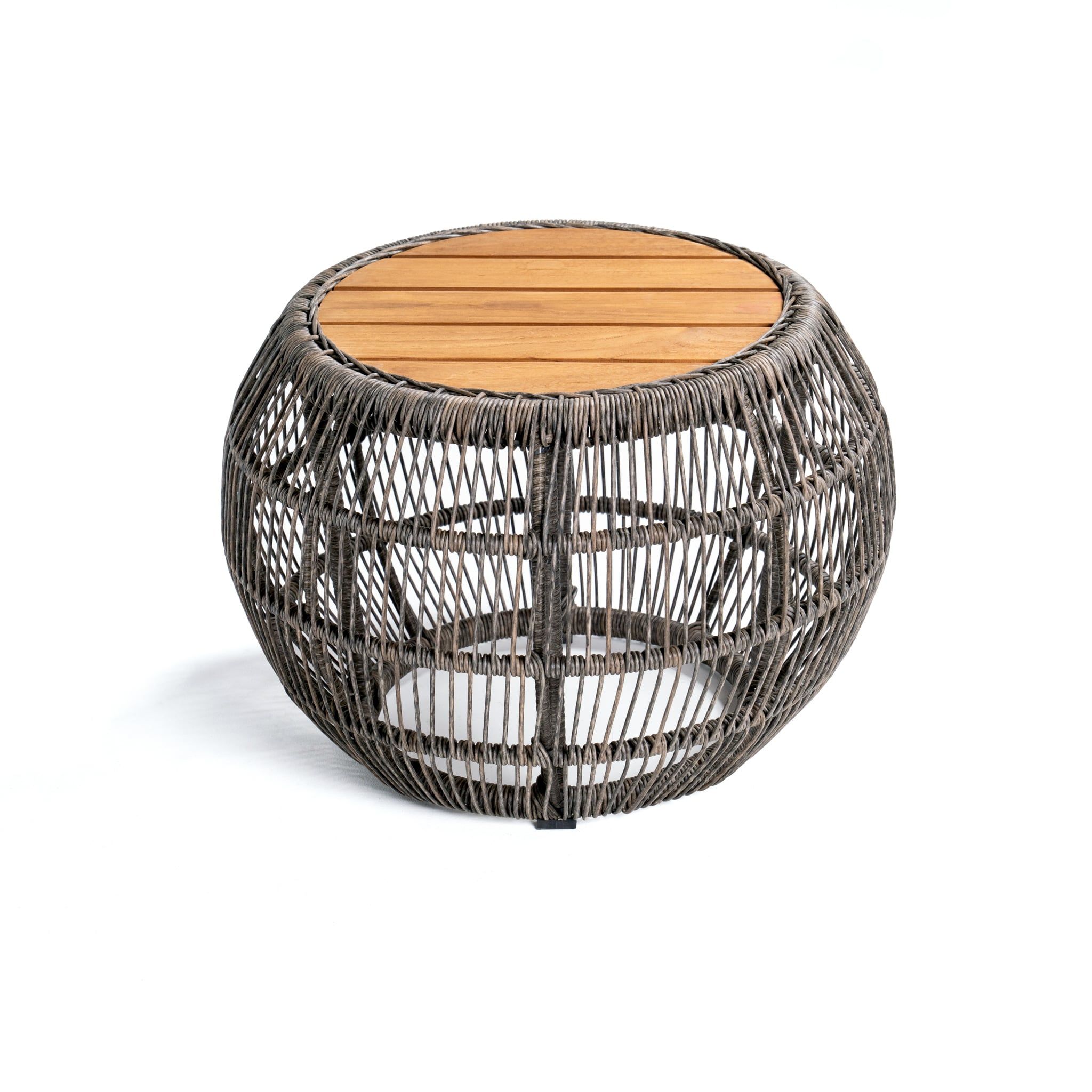 Bàn Bên Tròn Mây Nhựa Lotus – Urban Garden