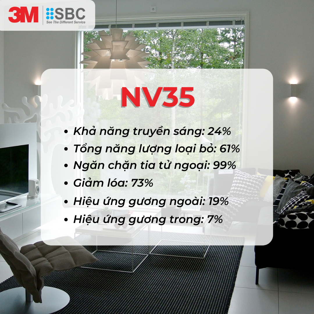 Phim cách nhiệt 3M NV35 – Phim cách nhiệt 3M 100% chính hãng nhập khẩu trực tiếp từ Mỹ
