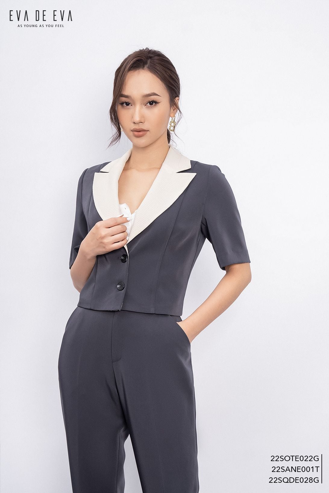 Quần dài, Ống đứng 22SQDE028G – Eva De Eva