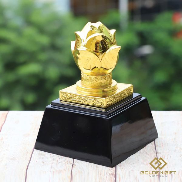 Đài Sen mạ vàng | Liên Hoa đúc đồng mạ vàng 24K cao cấp – Golden Gift ...