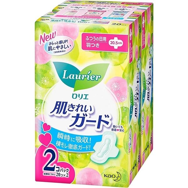 Băng vệ sinh Laurier Nhật Bản ban ngày, có cánh 20 miếng x 2 - Có cánh ...