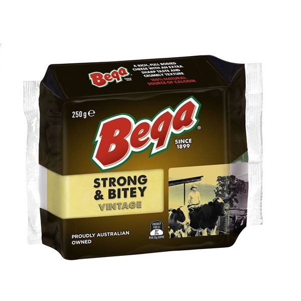 Phô Mai Cheddar Vintage Strong & Bitey Hiệu Bega, 250g – Mua hàng trực ...