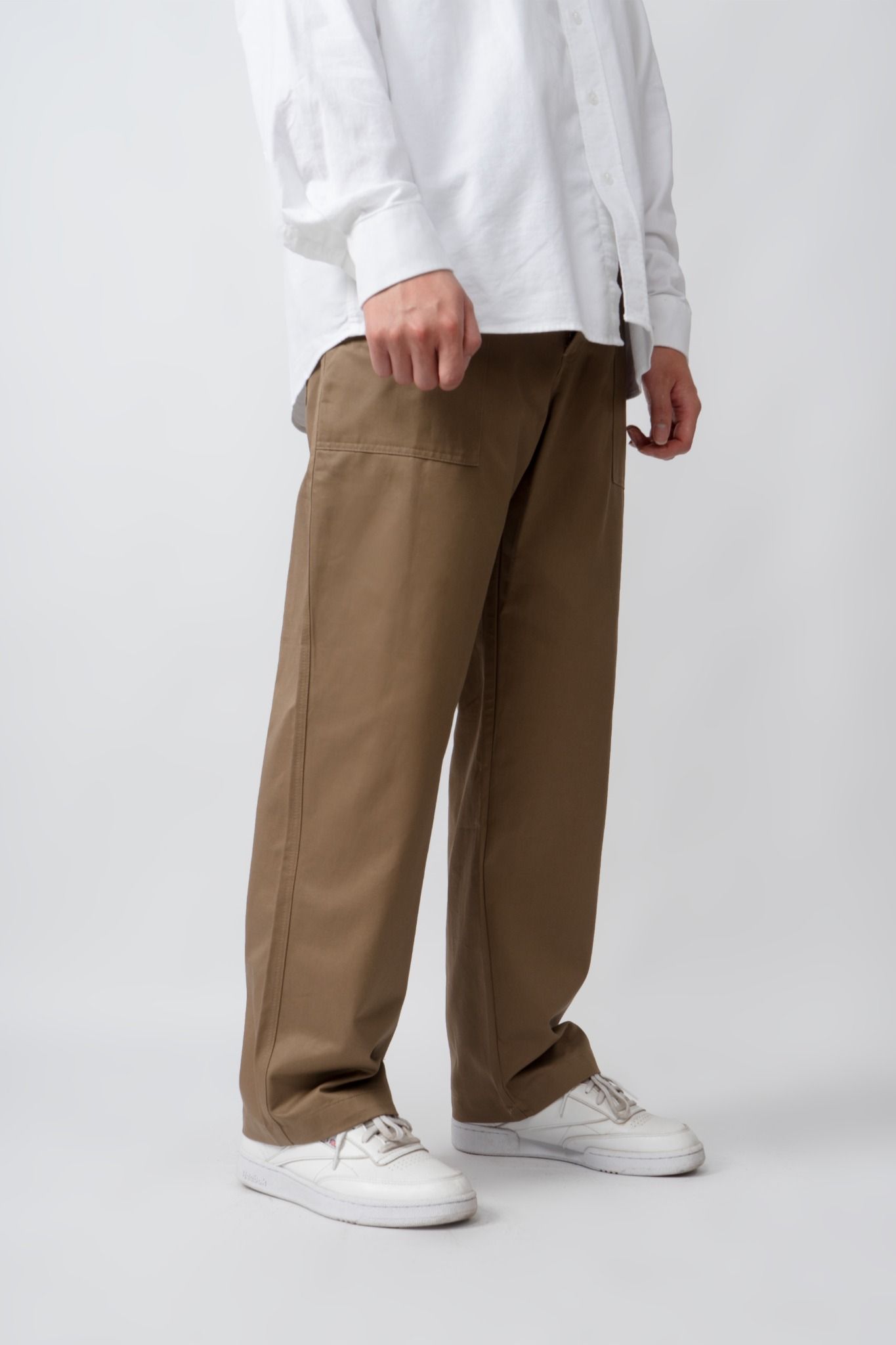 BEIGE STRAIGHT FIT WORK PANTS – EMAS