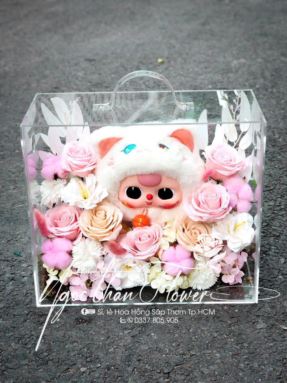 HỘP HOA VALI BABY THREE- HS 198 – NGỌC THÂN Gift & Flower