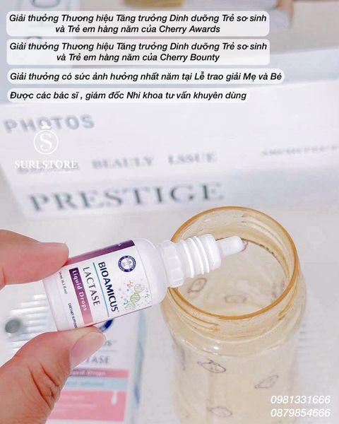 Bioamicus Lactase Drops cho trẻ sơ sinh không dung nạp Lactose Canada ...