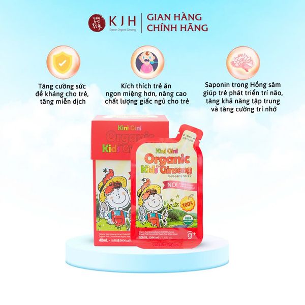 Nước hồng sâm hữu cơ trẻ em Kini Gini HQ - 10*40ml – Suri Store