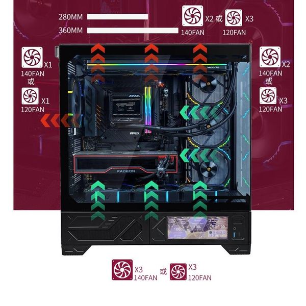 VỎ CASE PC VALKYRIE VK03 CASE LCD BLACK – Linaco