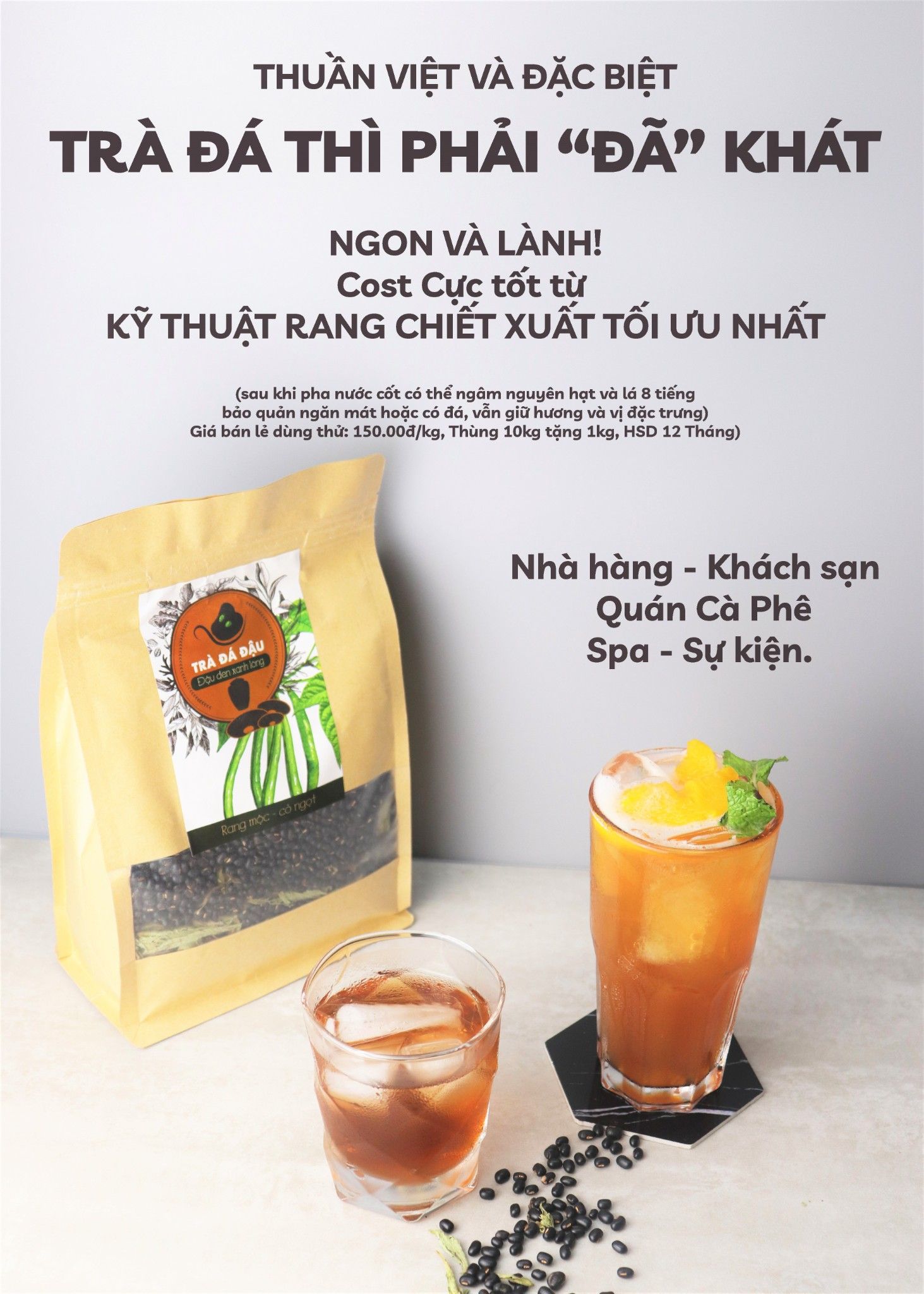 TRÀ ĐÁ ĐẬU - welcome tea, beantea 1000gram – Mộc Thanh Trà