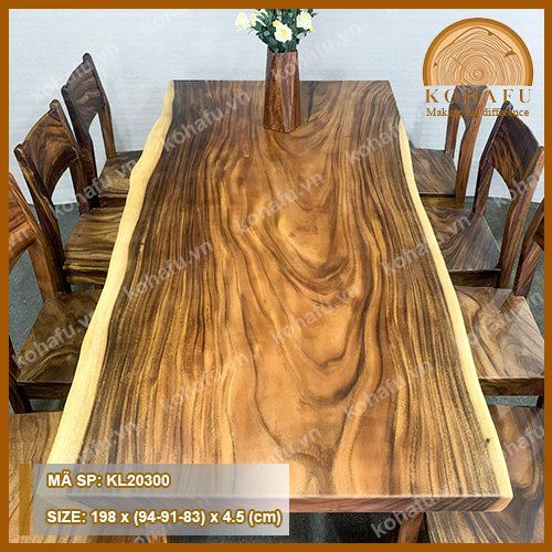 Long Saman Table KL20299 – NỘI THẤT GỖ NGUYÊN TẤM KOHAFU