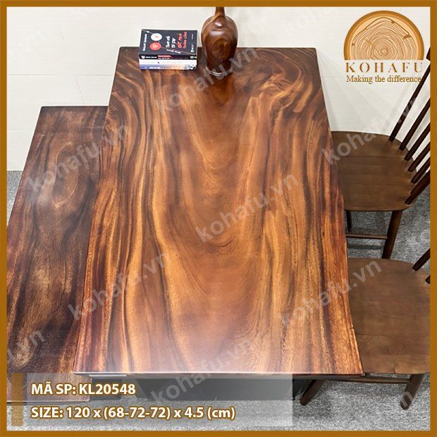 Long Saman Table KL20548 – NỘI THẤT GỖ NGUYÊN TẤM KOHAFU