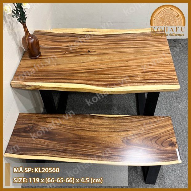 Long Saman Table KL20560 – NỘI THẤT GỖ NGUYÊN TẤM KOHAFU