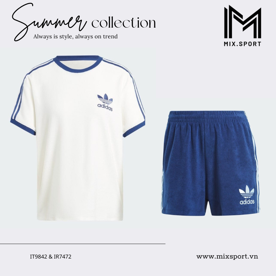 BỘ ĐỒ XUÂN HÈ NỮ 3 SỌC TERRY – Mixsport Việt Nam